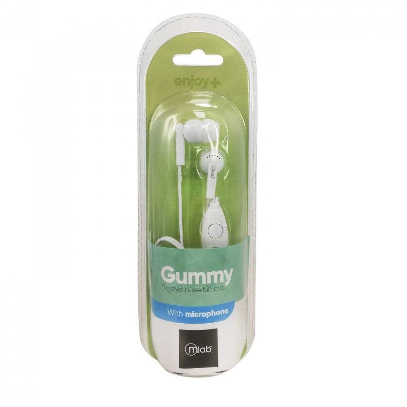 AUDIFONO MLAB GUMMY M.LIBRE BLANCO/NEGRO - XCOM