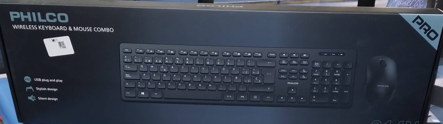 KIT TECLADO INALAMBRICO + MOUSE PHILCO - XCOM
